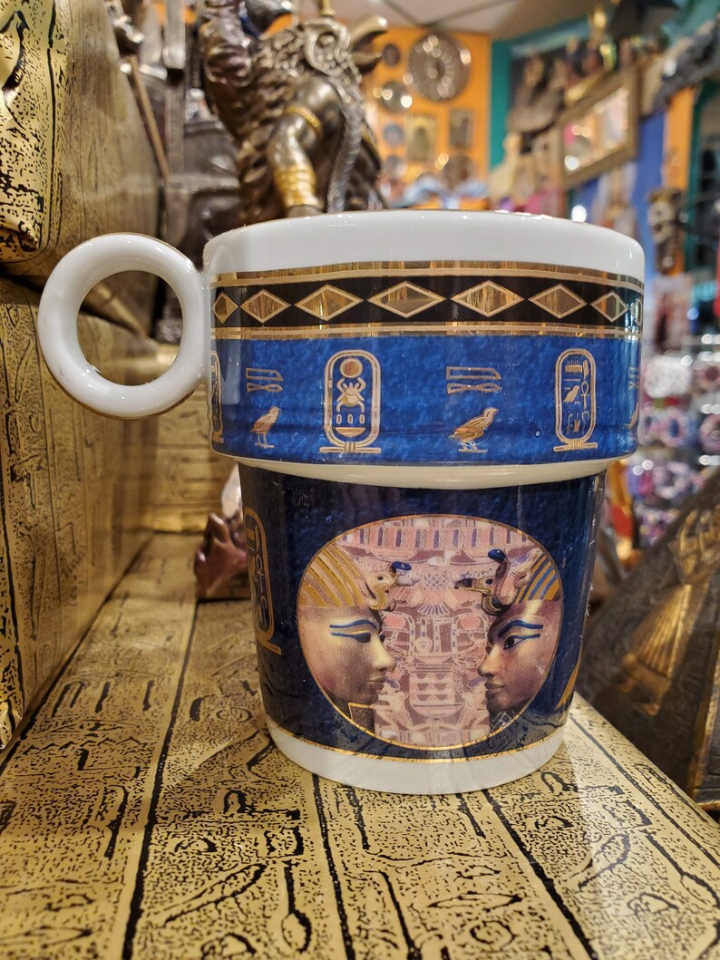 Vintage Fathi Mahmoud Porcelain Mug With King Tut Mask Made - Etsy