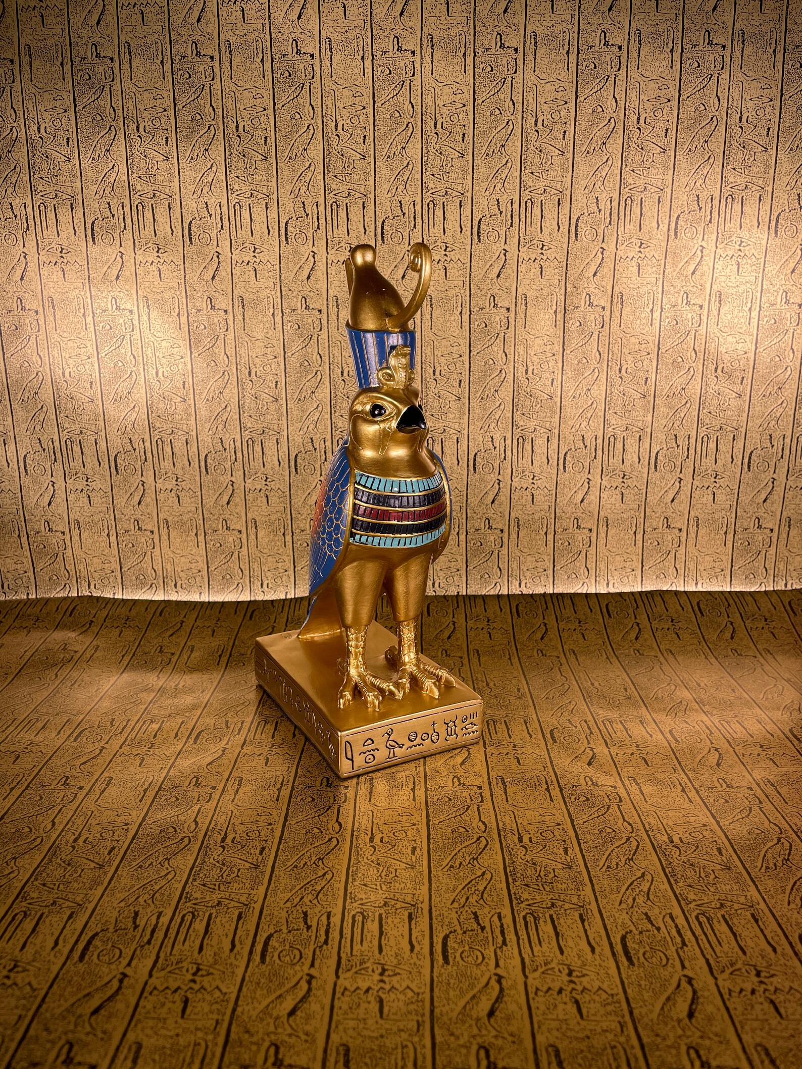 Vintage Golden Horus Statue Ancient Egyptian Sky God Horus - Etsy