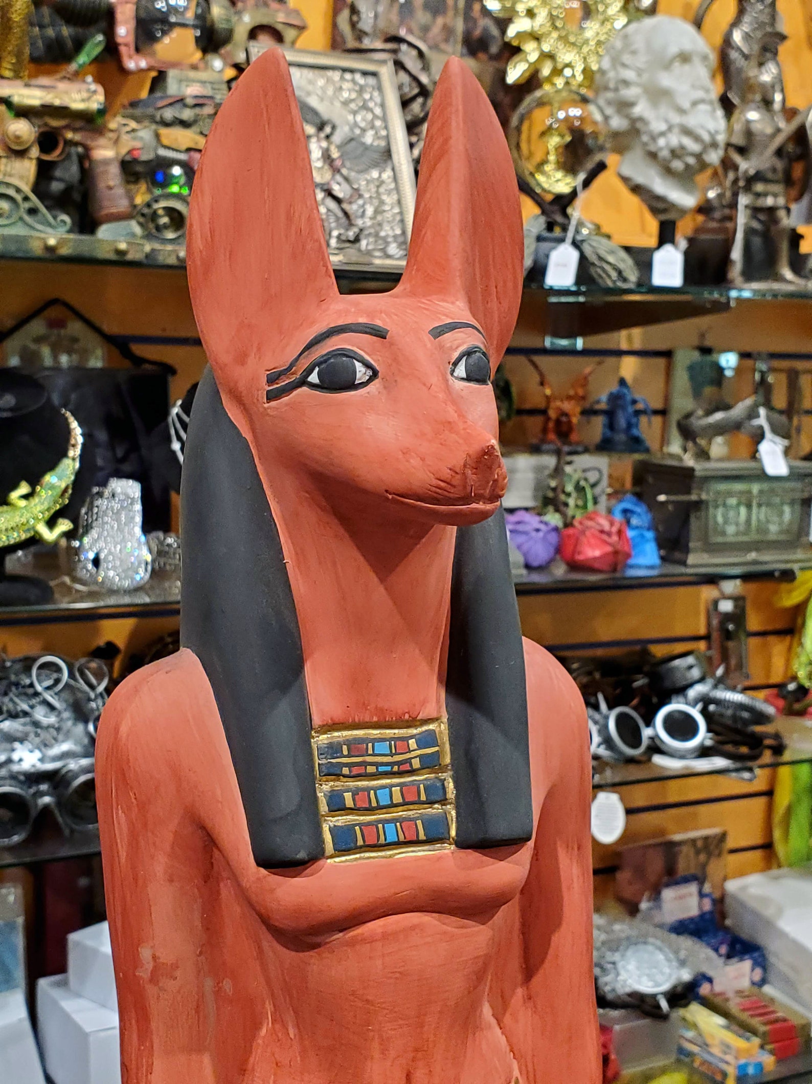 Vintage Stone Anubis Statue - Made in Egypt - Very Large Ancient ...