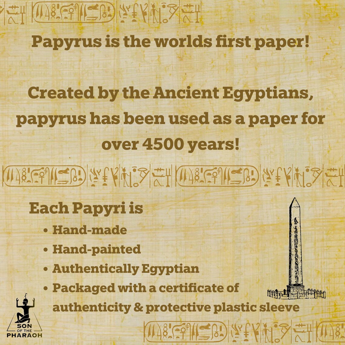 Egyptian Goddess Bastet Papyrus - Cat Goddess Bast - Made in Egypt ...