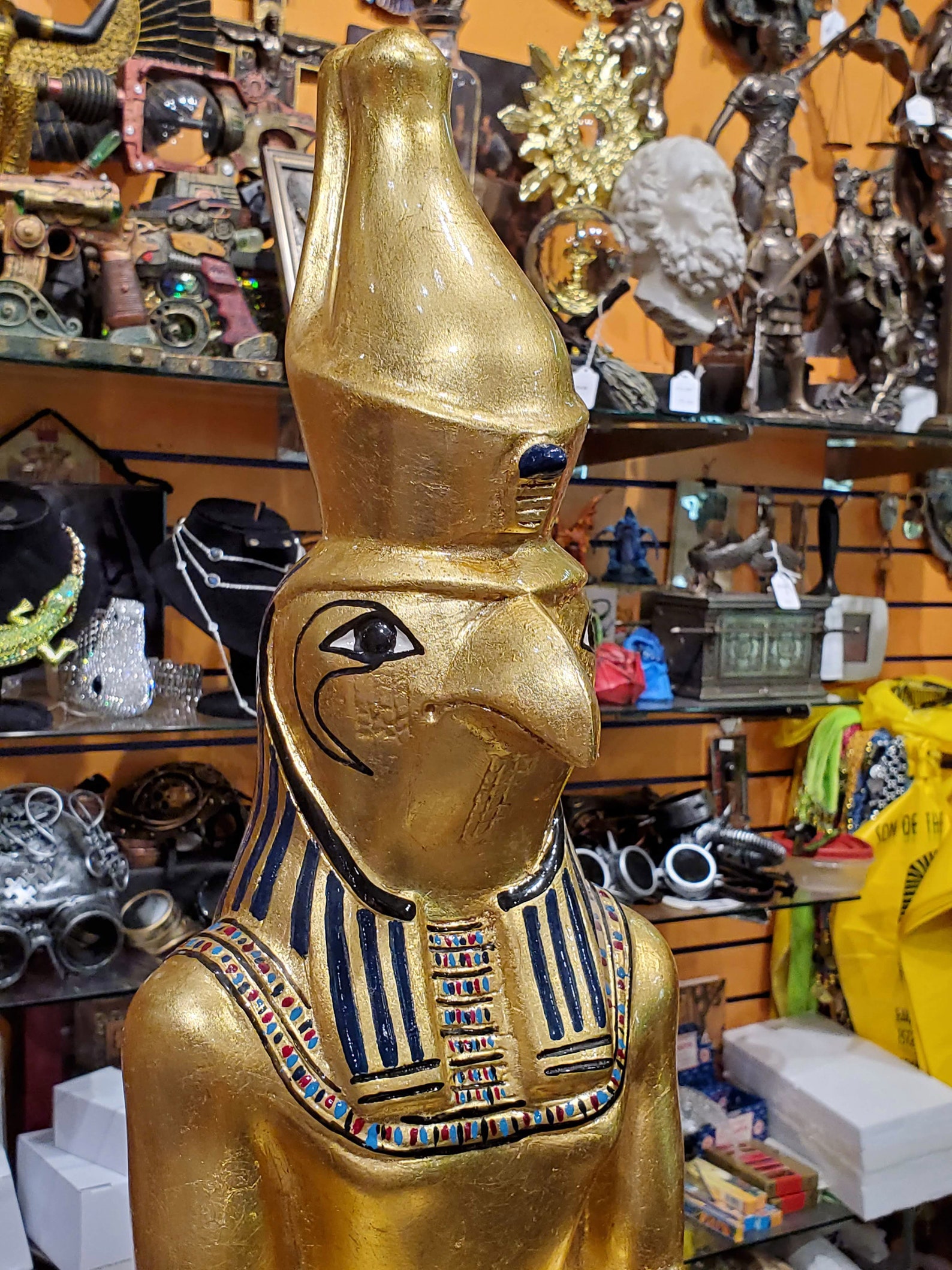 Vintage Gold Horus Statue Made in Egypt Very Large Ancient | Etsy