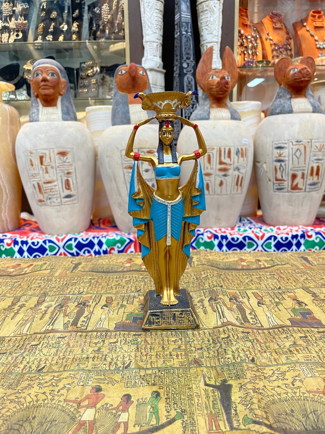 Isis Statue Statue Handmade in Egypt Ancient Egyptian Goddess Aset - Etsy