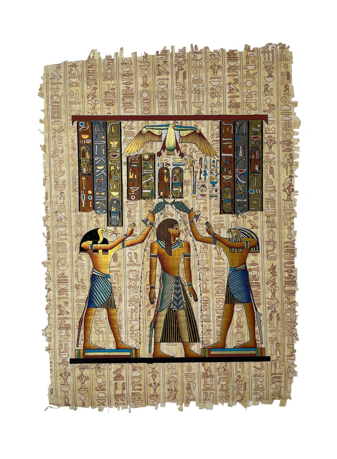 Thoth and Horus Blessing Ramses II With Eternal Life - Made in Egypt ...