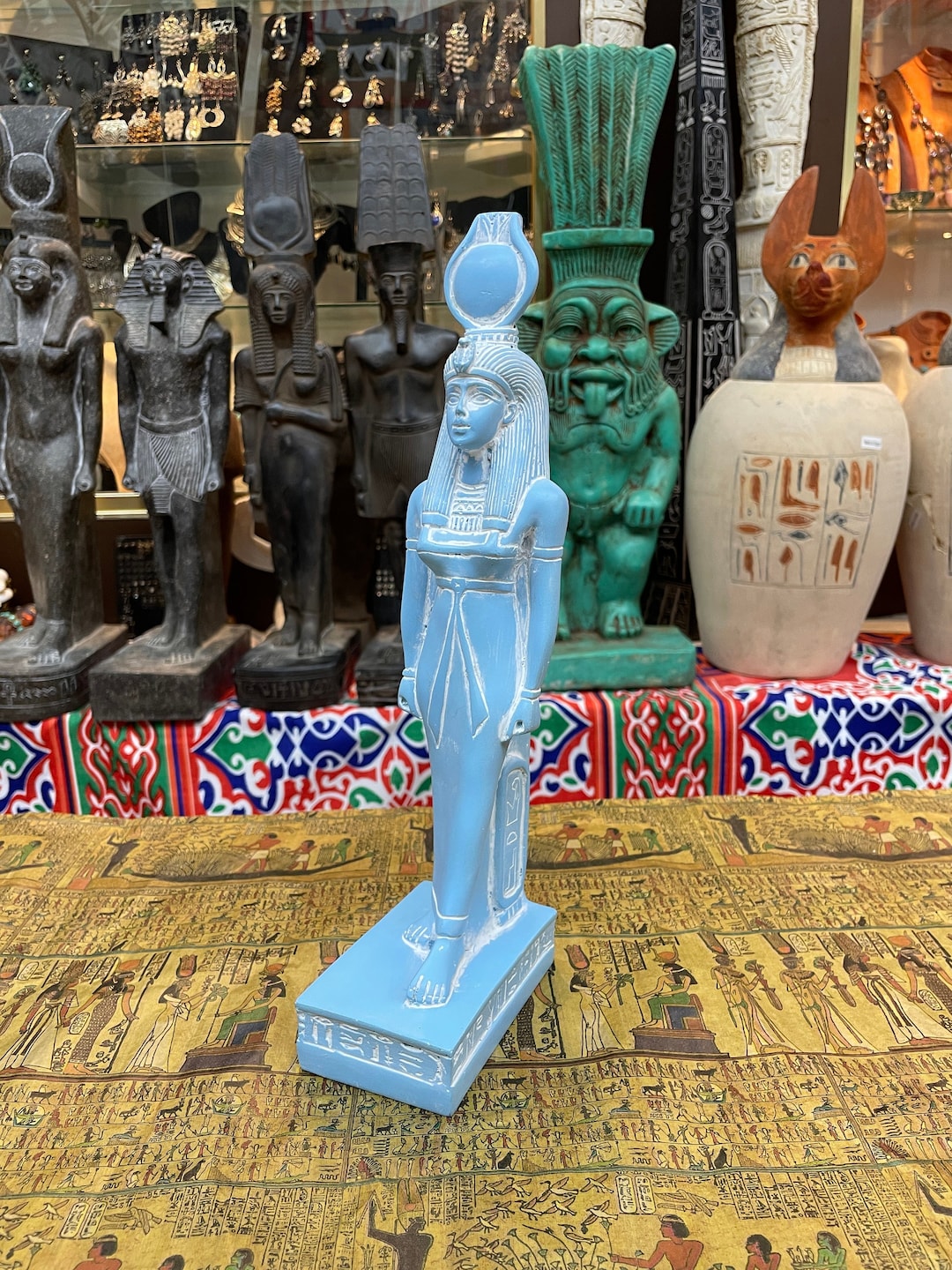 Isis Statue - Statue Handmade in Egypt - Ancient Egyptian Goddess Aset ...