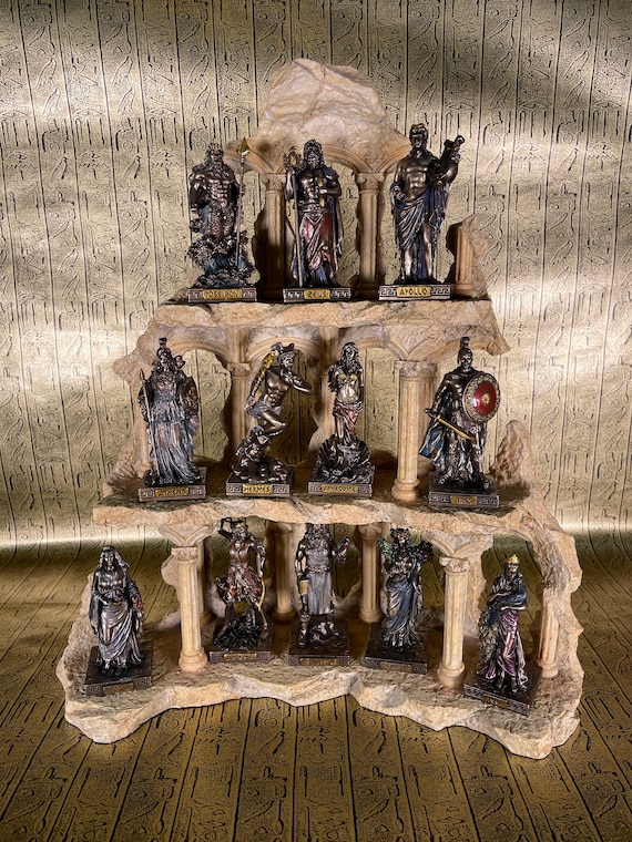 Vintage Ancient Greek Gods & Goddesses Mini Statues Set of 12 | Etsy