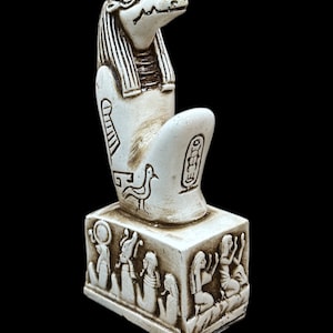 Sobek Statue - Ancient Egyptian Crocodile God Sobki With Hieroglyphic ...