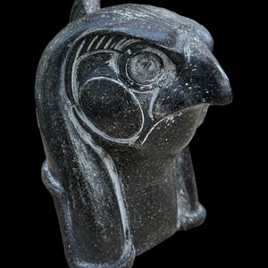 Horus Falcon Bust- Ancient Egyptian Sky God Horus - Hand-carved Black ...