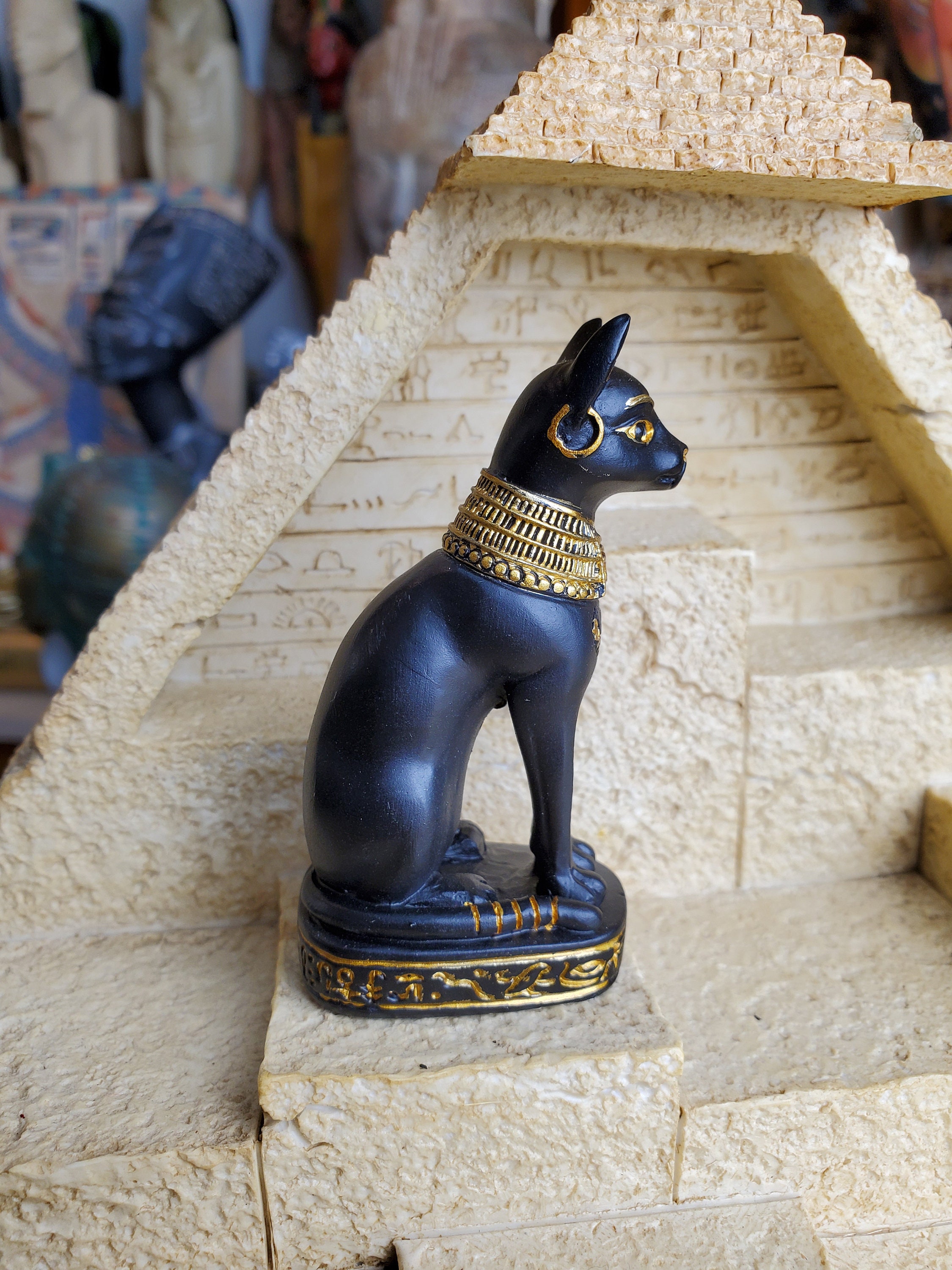 Vintage Bastet Mini Statue Ancient Egyptian Cat Goddess - Etsy