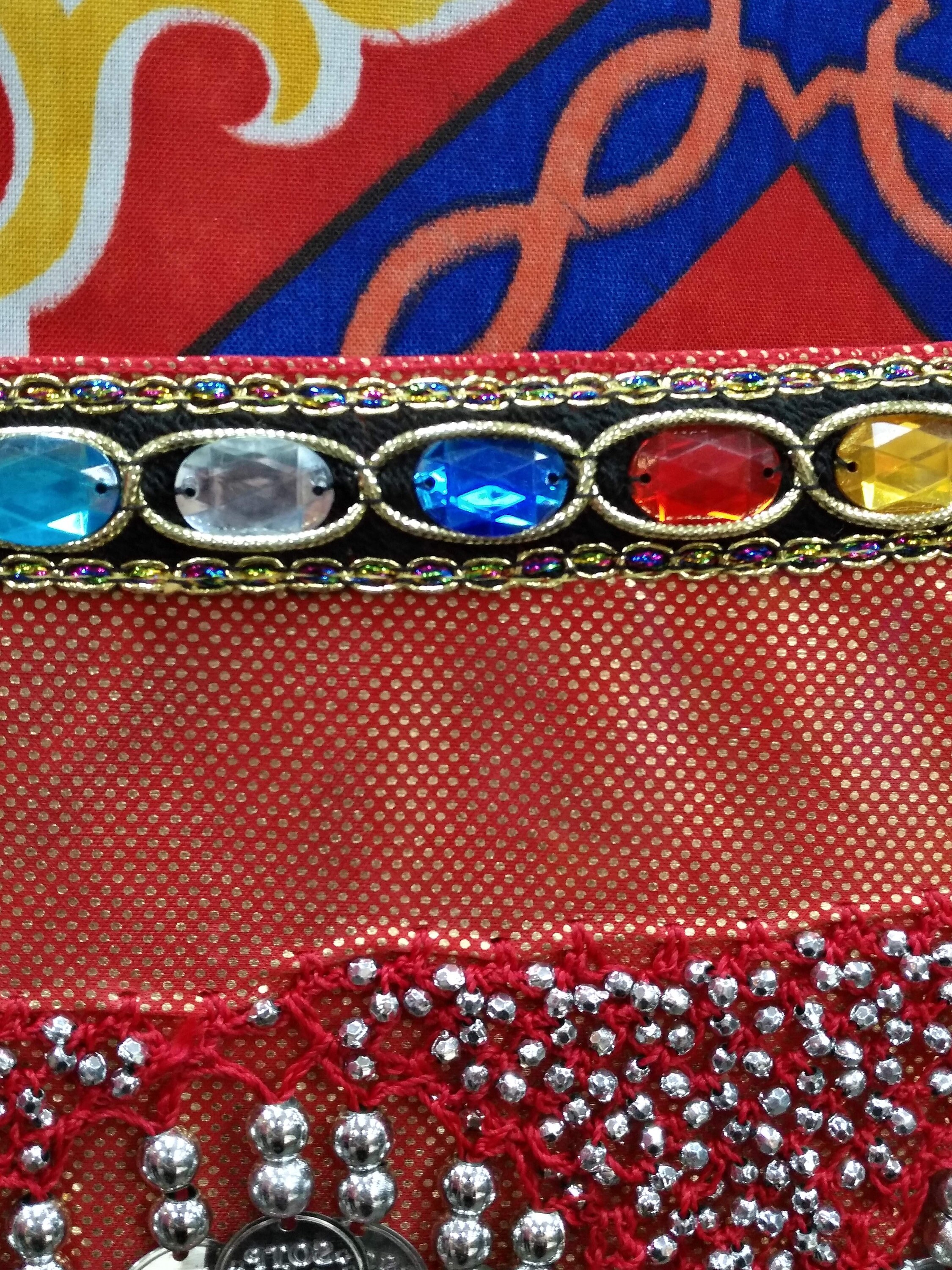 Vintage Egyptian Style Belly Dance Hip Scarf Red Shiny - Etsy