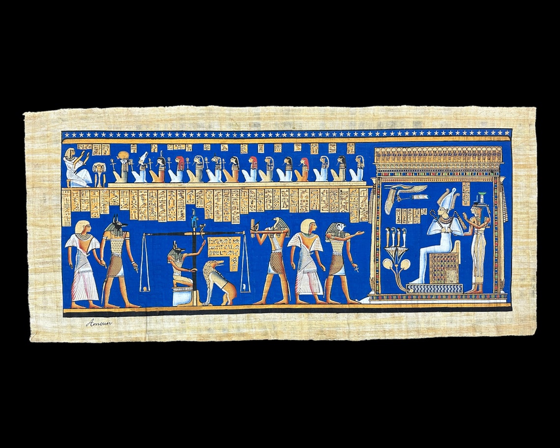 Hall of Judgement Papyrus - Ancient Egyptian Afterlife Hall of ...