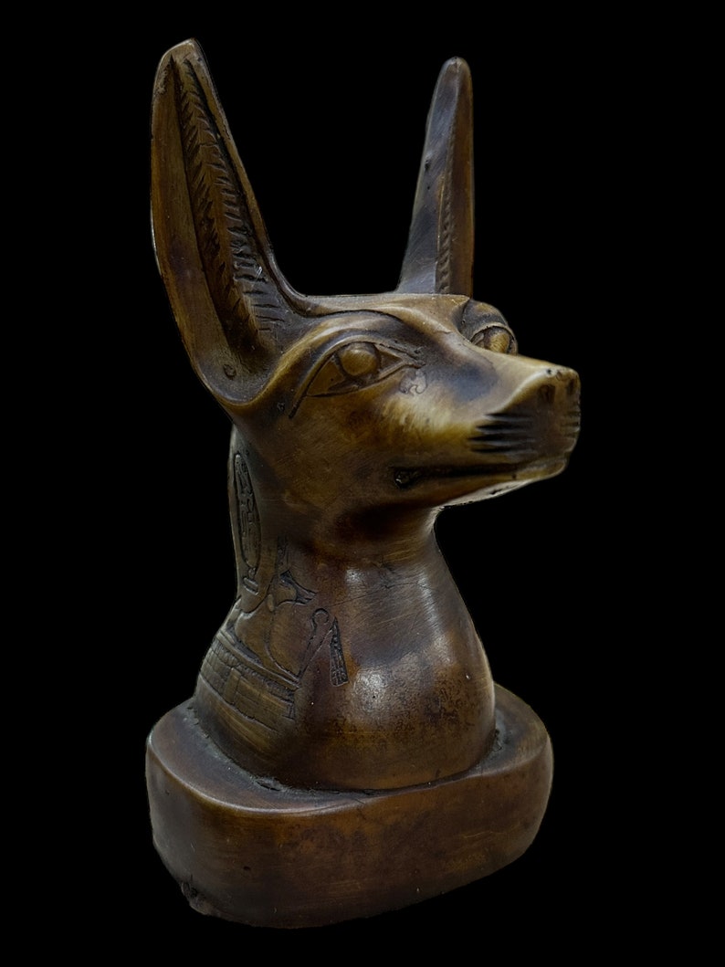 Anubis Bust Statue - Ancient Egyptian God Anpu - Handmade in Egypt - Etsy