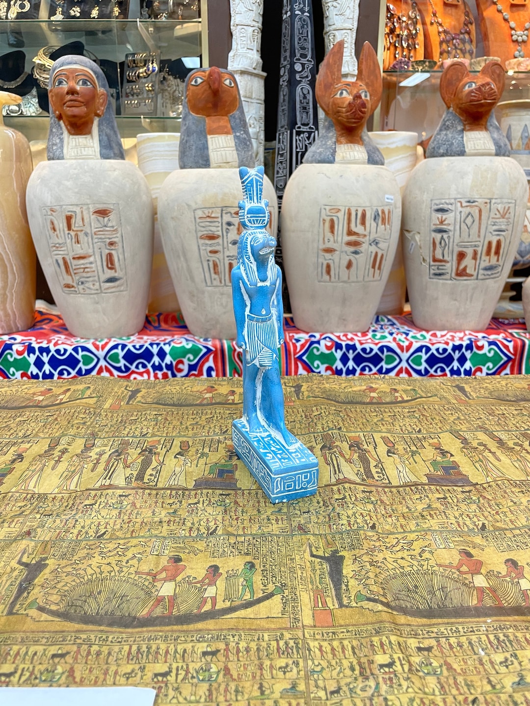 Sobek Statue - Handmade Statue From Egypt - Ancient Egyptian Crocodile ...