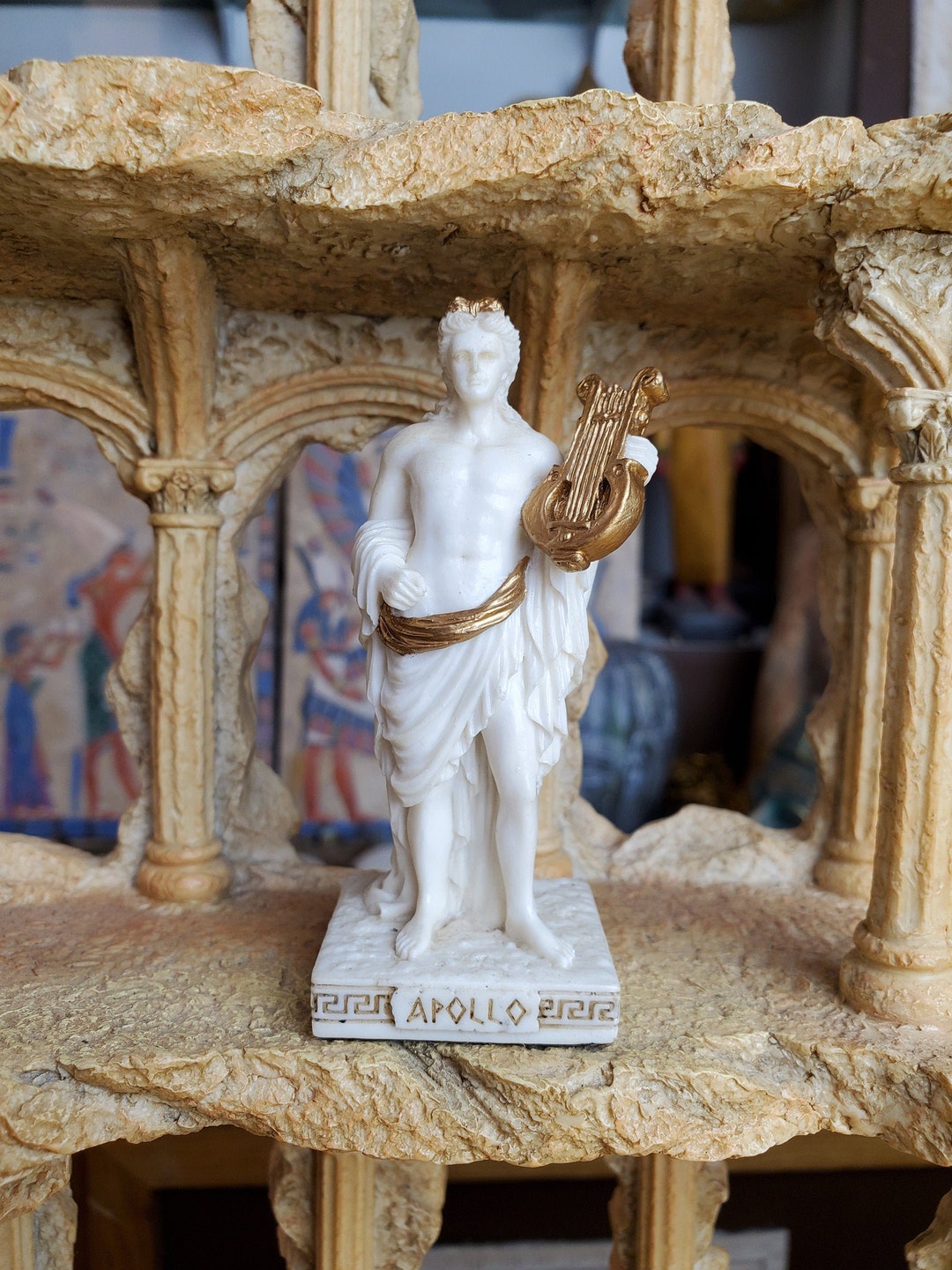 Vintage Apollo Mini Statue Small Hand-painted Ancient Greek - Etsy