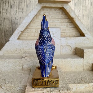 Vintage Golden Horus Mini Statue - Ancient Egyptian God Horus With ...