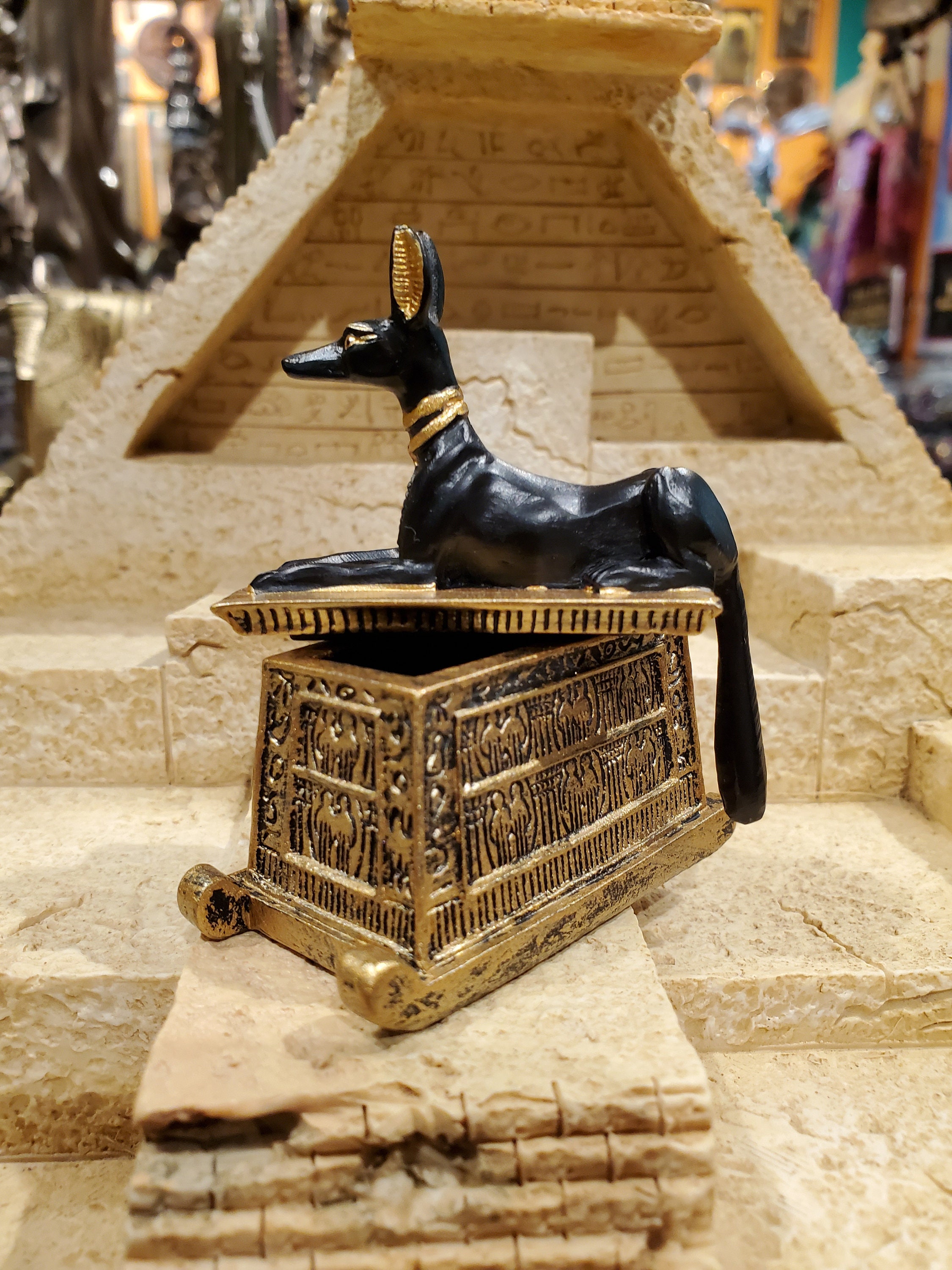 Vintage Anubis Mini Sarcophagus Box Ancient Egyptian God | Etsy