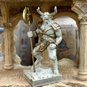Vintage Minotaur Mini Statue - Small Hand-painted Ancient Greek ...