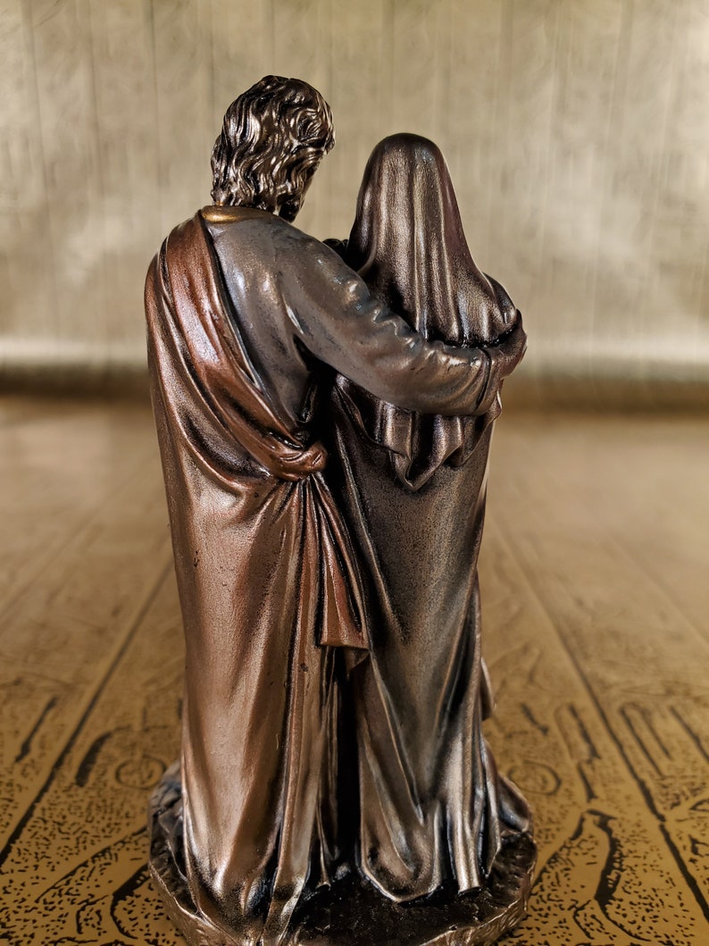 Vintage Holy Family Mini Statue - Small Hand-crafted Jesus, Joseph ...