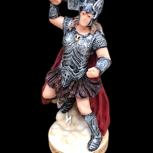Vintage Thor Mini Statue - Small Hand-painted Norse God Vidar/víðarr ...