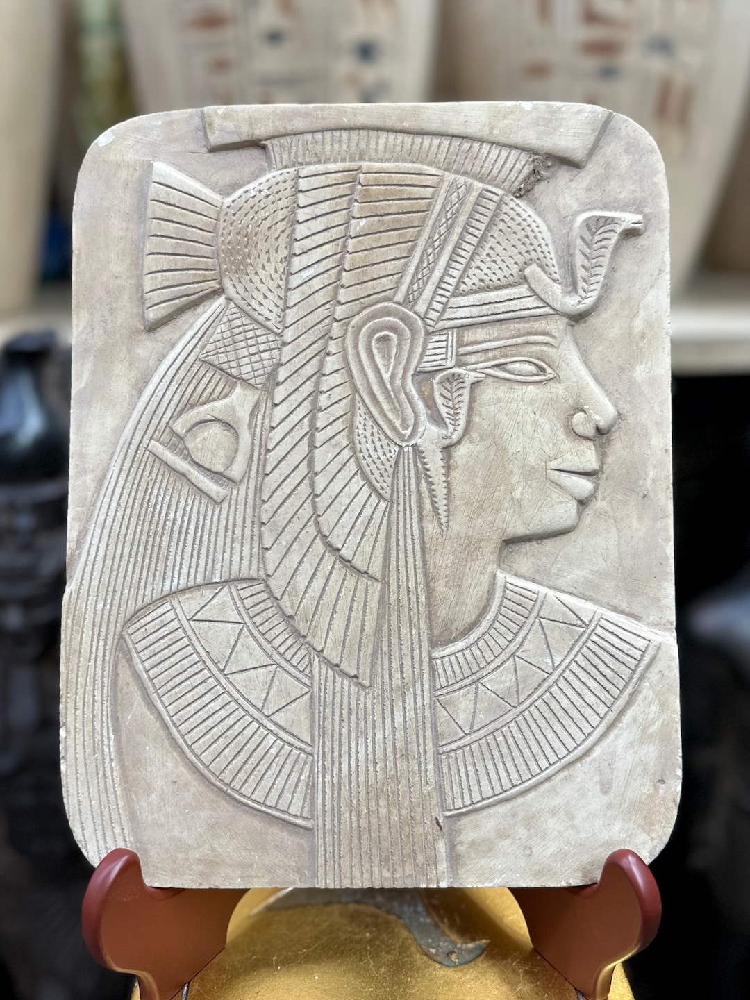 Cleopatra Plaque - Ancient Egyptian Wall Art - Ancient History - Carved ...