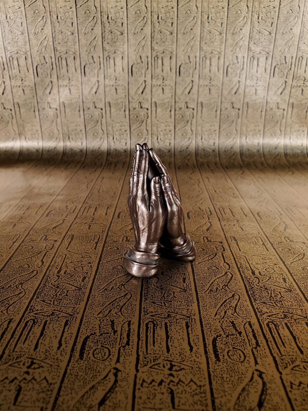 Vintage Praying Hands Mini Statue - Small Hand-crafted Mini Altar ...