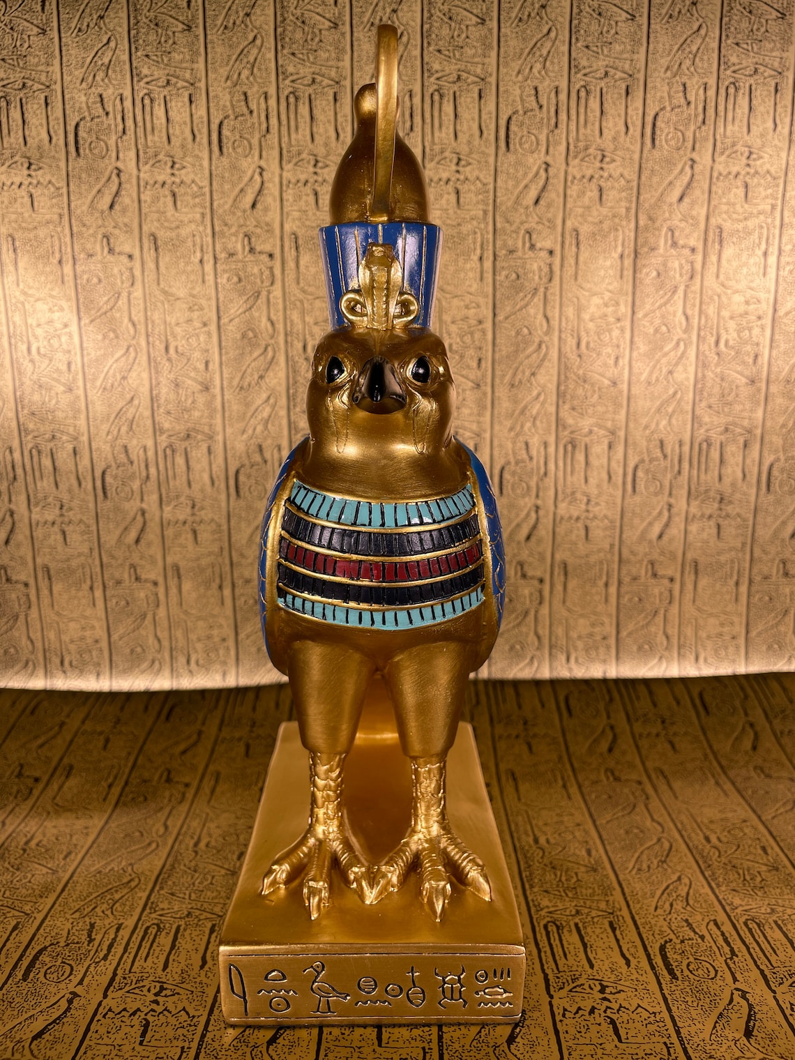 Vintage Golden Horus Statue Ancient Egyptian Sky God Horus | Etsy