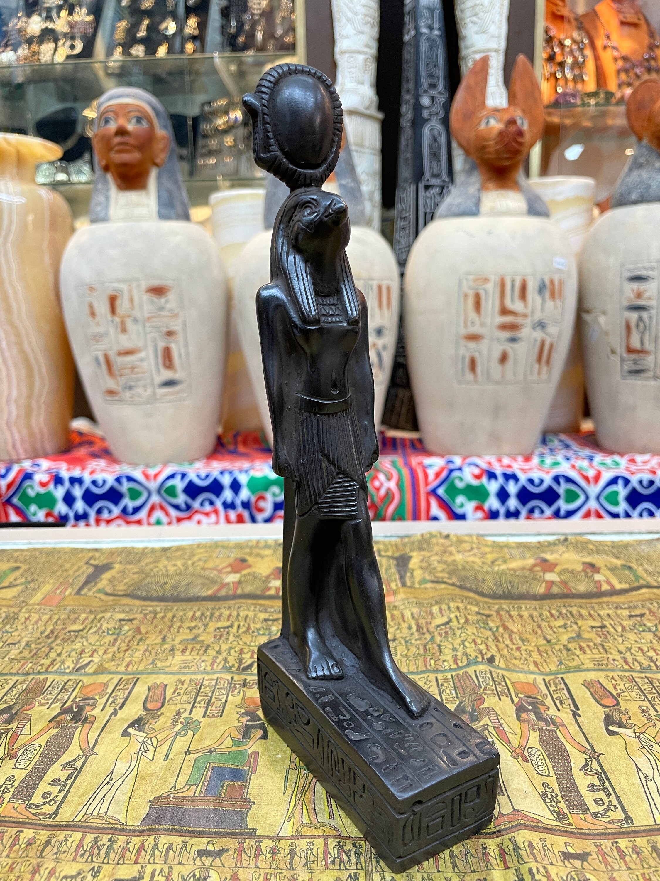 Ra Statue Handmade Statue From Egypt Ancient Sun God Ra - Etsy