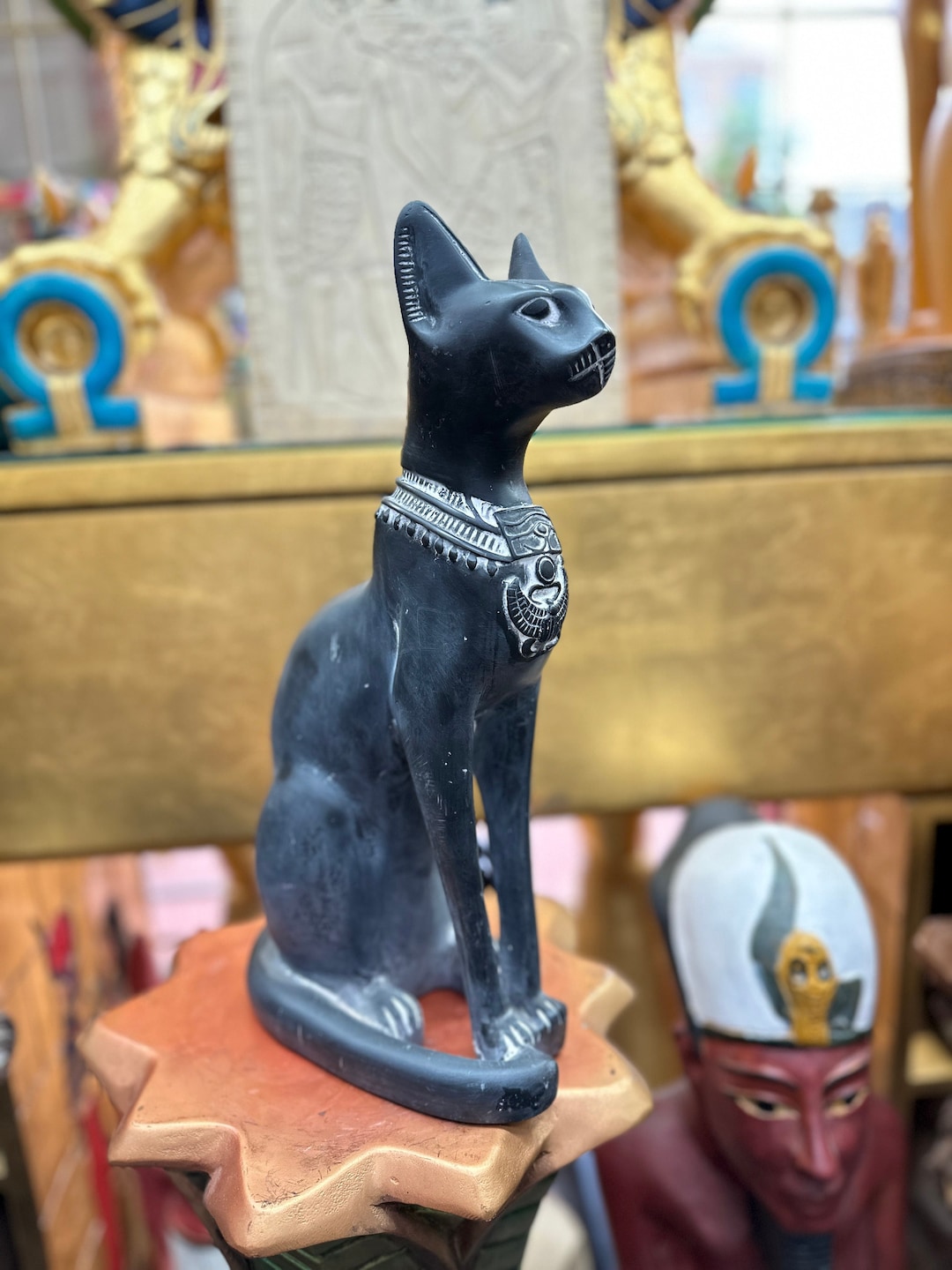 Bastet Statue - Large Goddess Bast Altar Statue Made in Egypt - Ancient ...