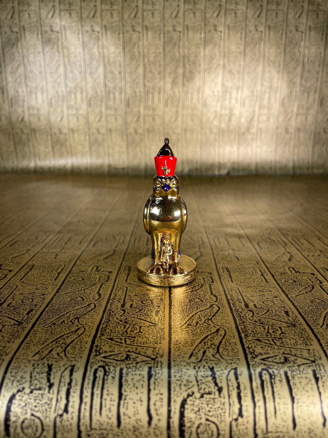 Vintage Gold Horus Mini Statue - Egyptian God Horus - Solid Pewter ...