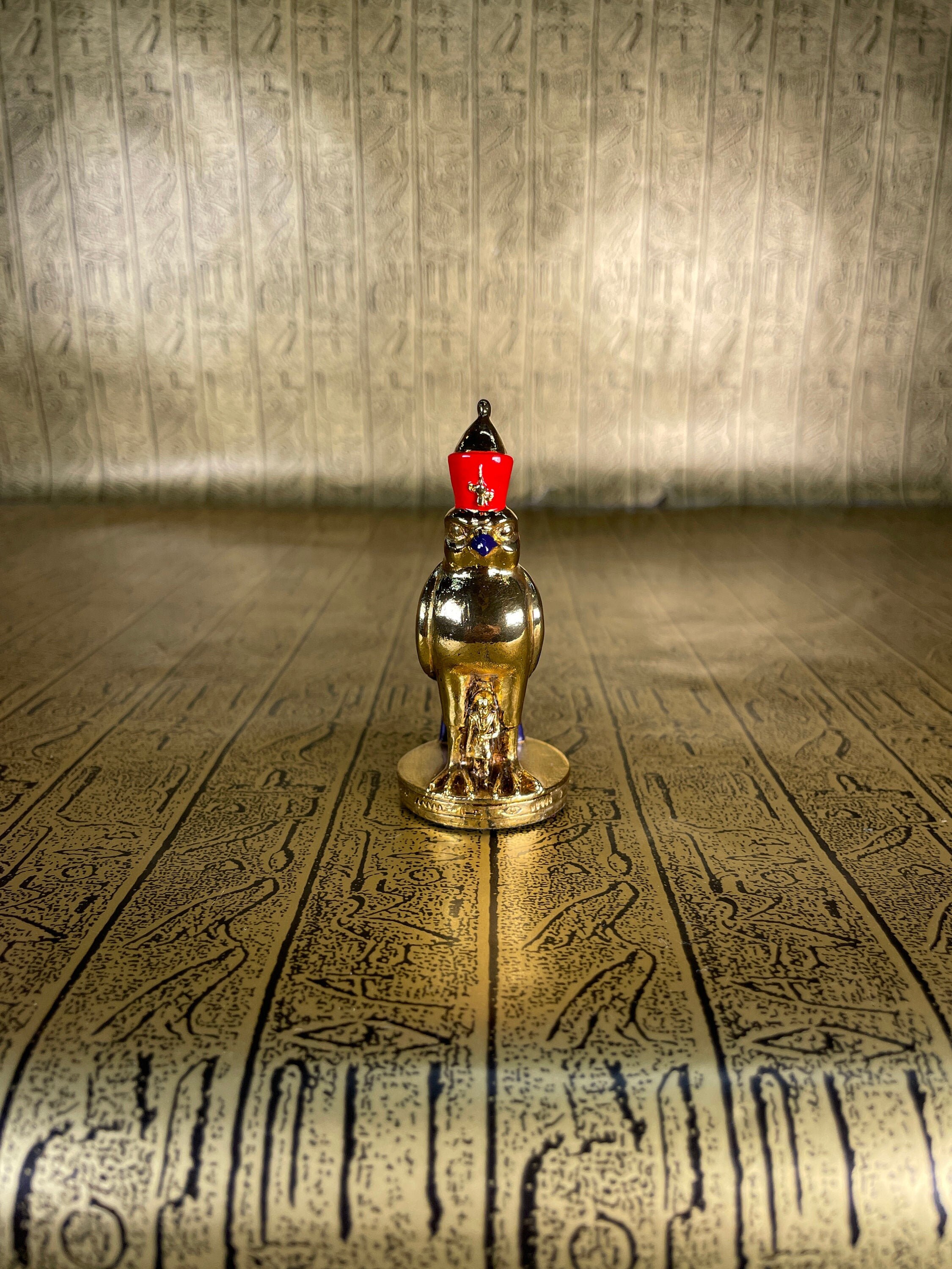 Vintage Gold Horus Mini Statue Egyptian God Horus Solid - Etsy