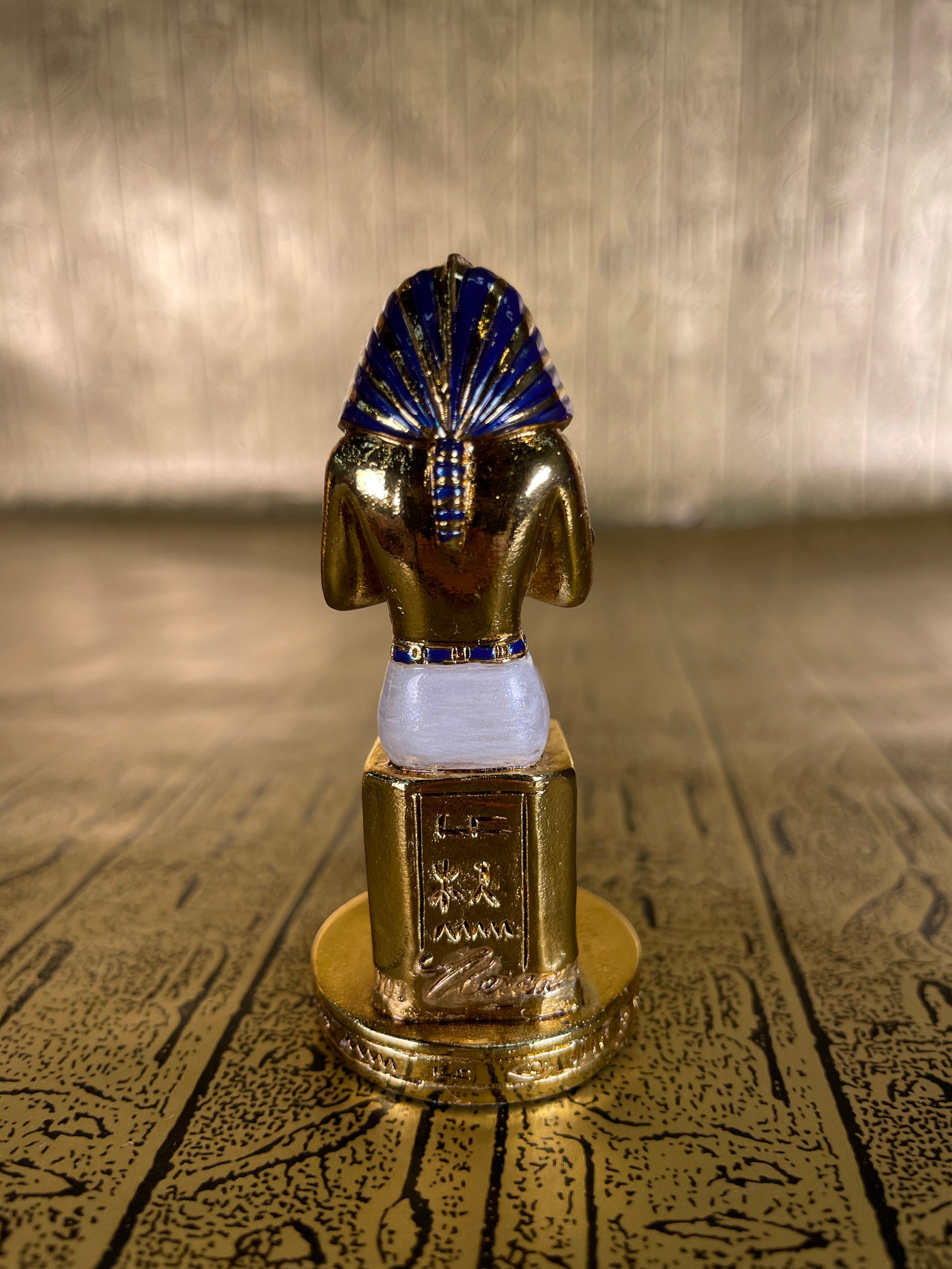Vintage Gold Pharaoh Mini Statue - Egyptian Pharaoh Tutankamun - Solid ...