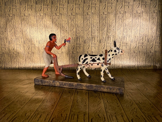 Vintage Egyptian Farmer Statue Ancient Egyptian Farmer With | Etsy