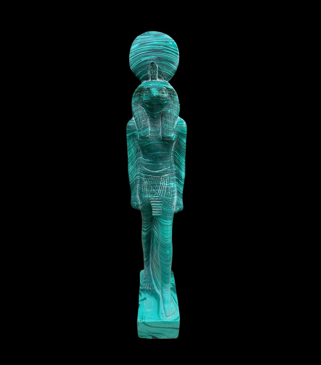 Ra Statue - Ancient Egyptian Sun God Re - Malachite Finish - Made in ...