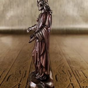 Vintage Sacred Heart of Jesus Mini Statue - Small Hand-crafted ...