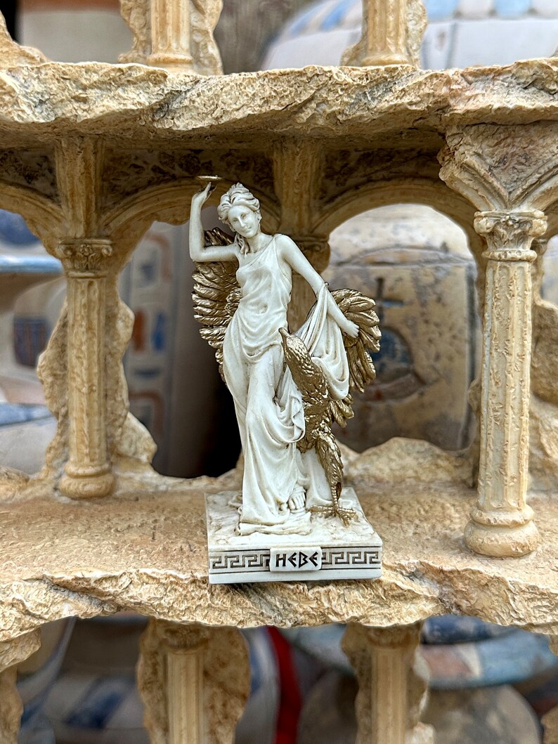 Vintage Hebe Mini Statue - Small Hand-painted Ancient Greek Goddess of ...