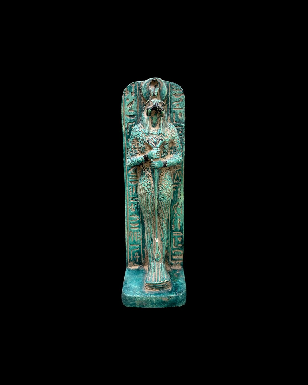 Horus Sarcophagus Statue - Ancient Egyptian Sky God Heru - Hand-made in ...