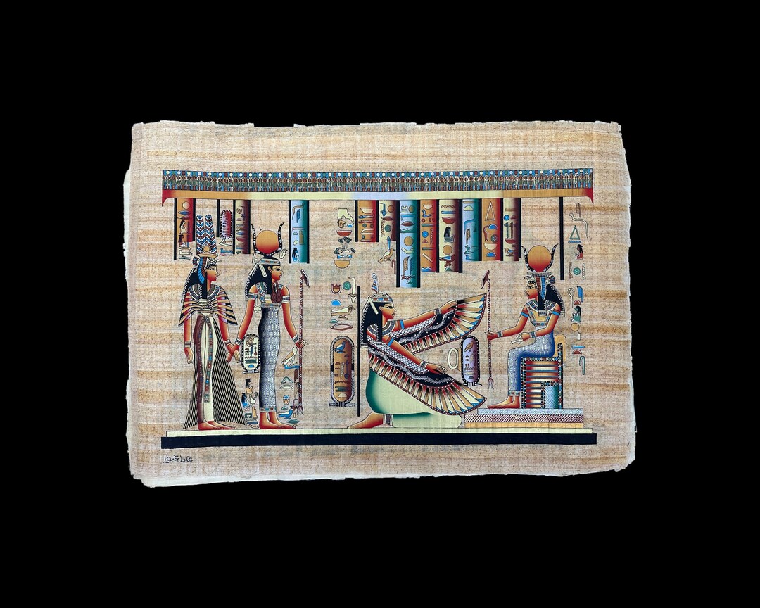 Isis Leading Nefertari Into the Afterlife & Goddesses Isis and Ma'at ...