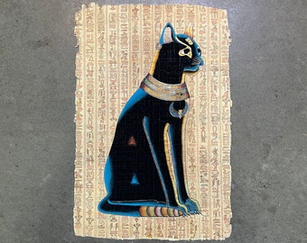 Goddess Bastet Papyrus Cat Goddess Bast Made in Egypt - Etsy