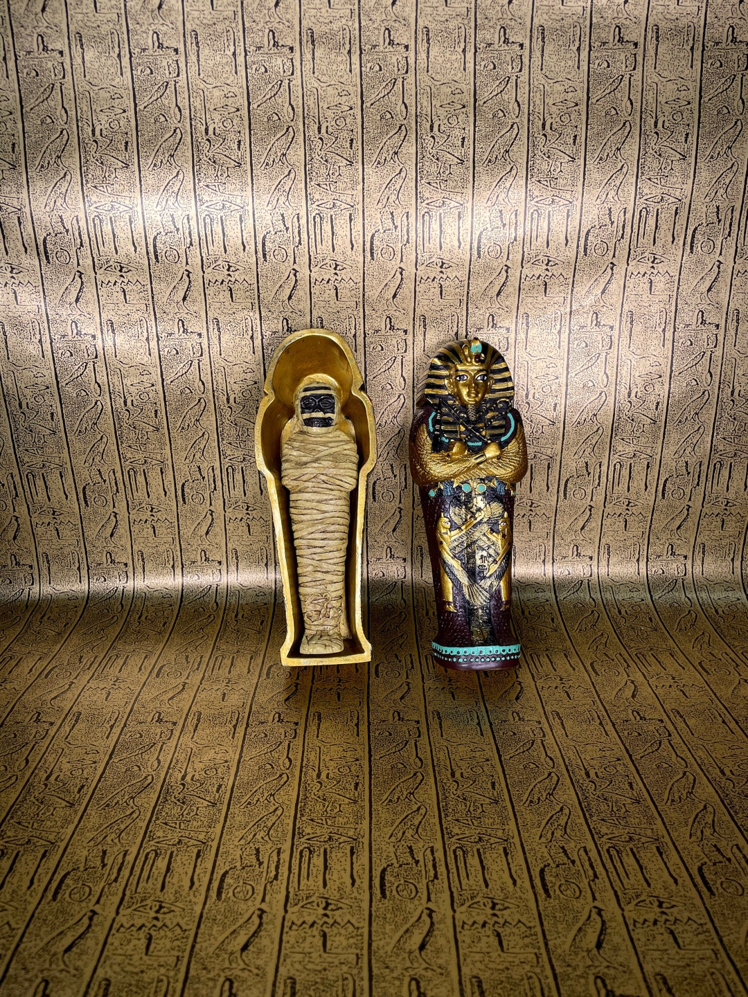 King Tut Sarcophagus Box Ancient Egyptian Pharaoh Sarcophagus Box Desk ...