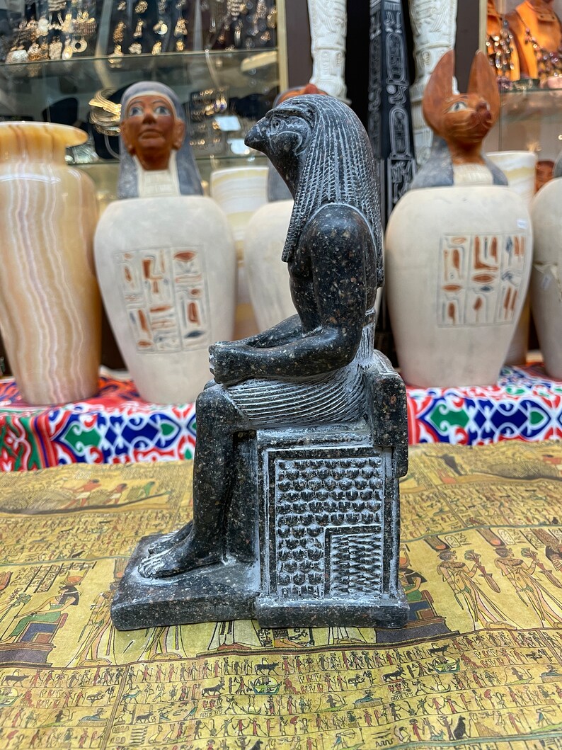 Horus With Hieroglyphic Stela Statue - Ancient Egyptian Sky God Horus ...