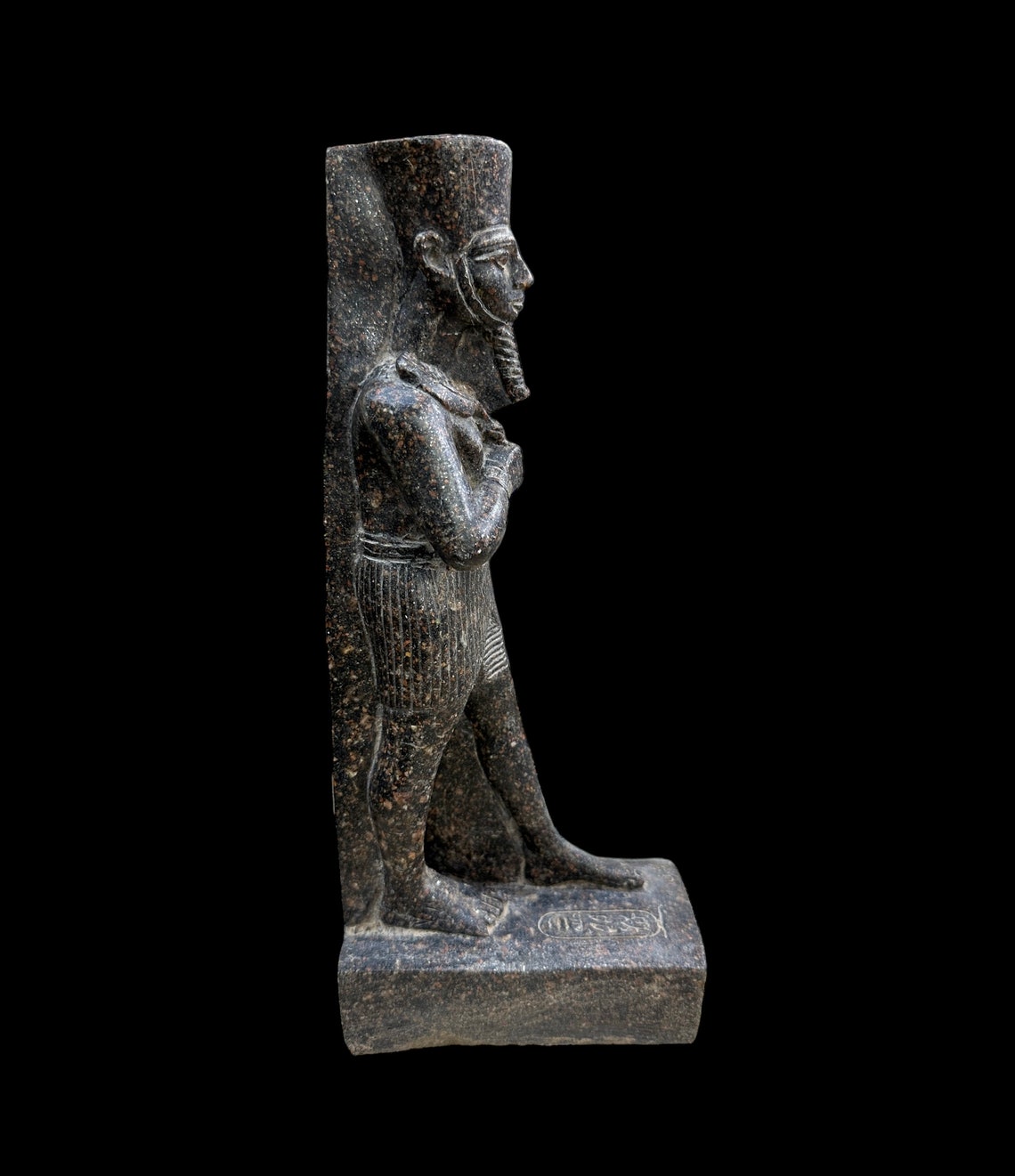 Amun Ra Statue - Black Granite Statue - Ancient Egyptian God Amon Re ...