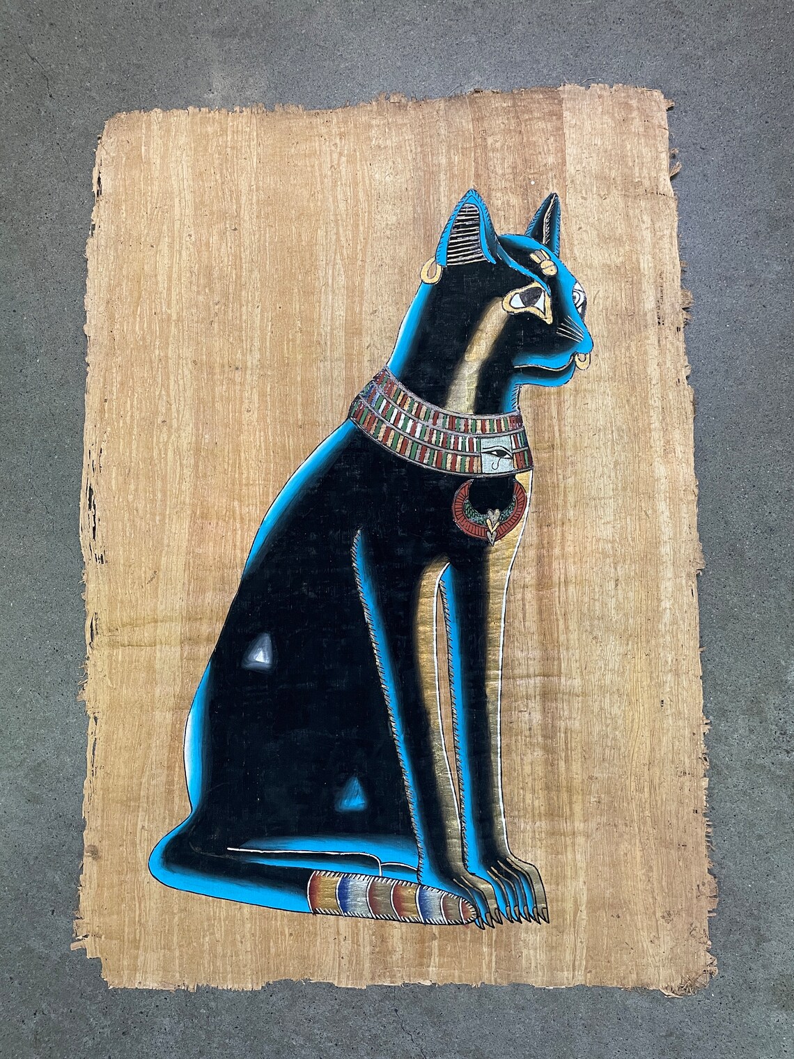 Egyptian Goddess Bastet Papyrus Cat Goddess Bast Made in - Etsy