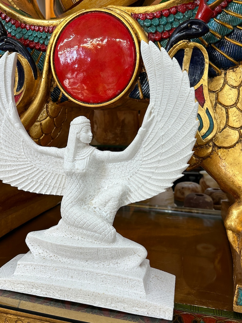 Goddess Isis Statue - Ancient Egyptian Goddess Aset Altar Statue ...