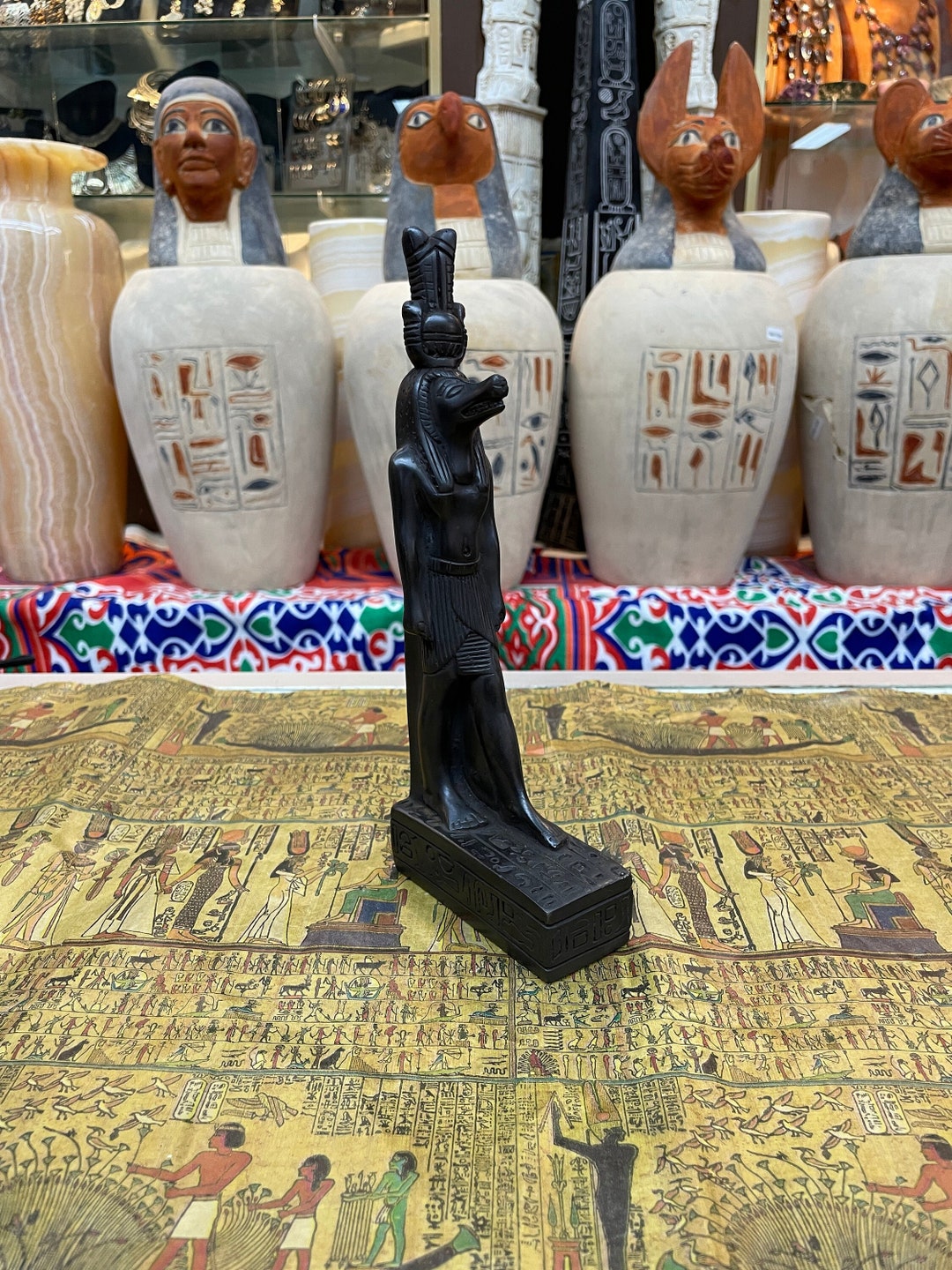 Sobek Statue - Handmade Statue From Egypt - Ancient Egyptian Crocodile ...