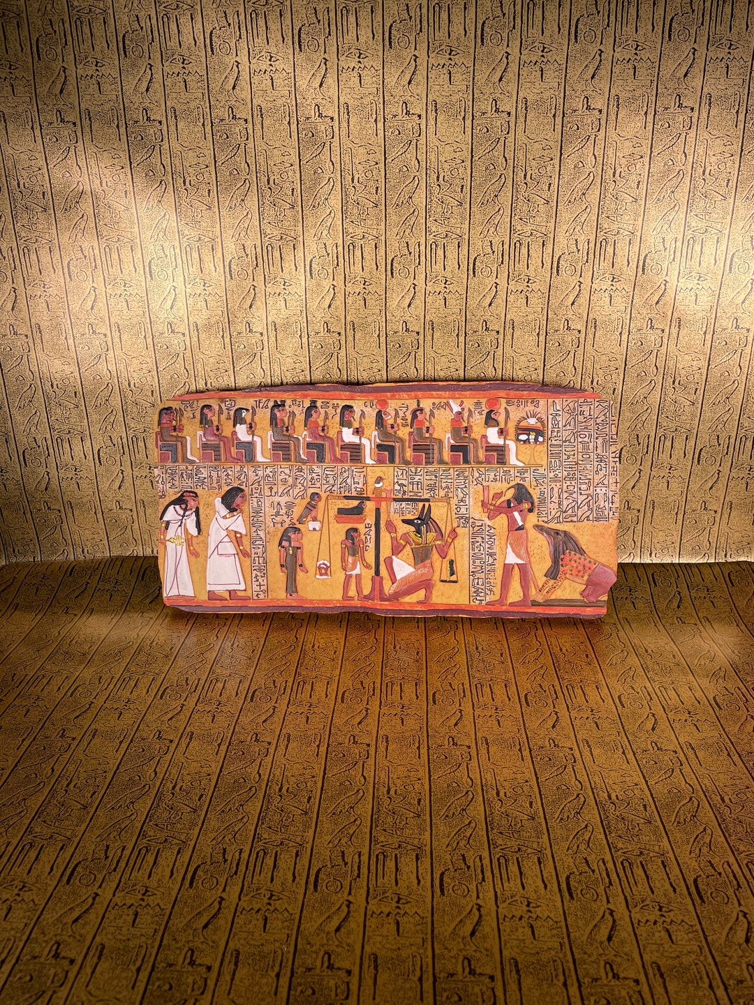Vintage Judgment Day Wall Plaque Ancient Egyptian God Anubis Holding ...