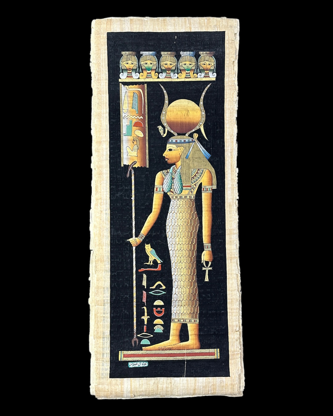 Egyptian Goddess Isis Papyrus Ancient Egyptian Goddess of Magic ...