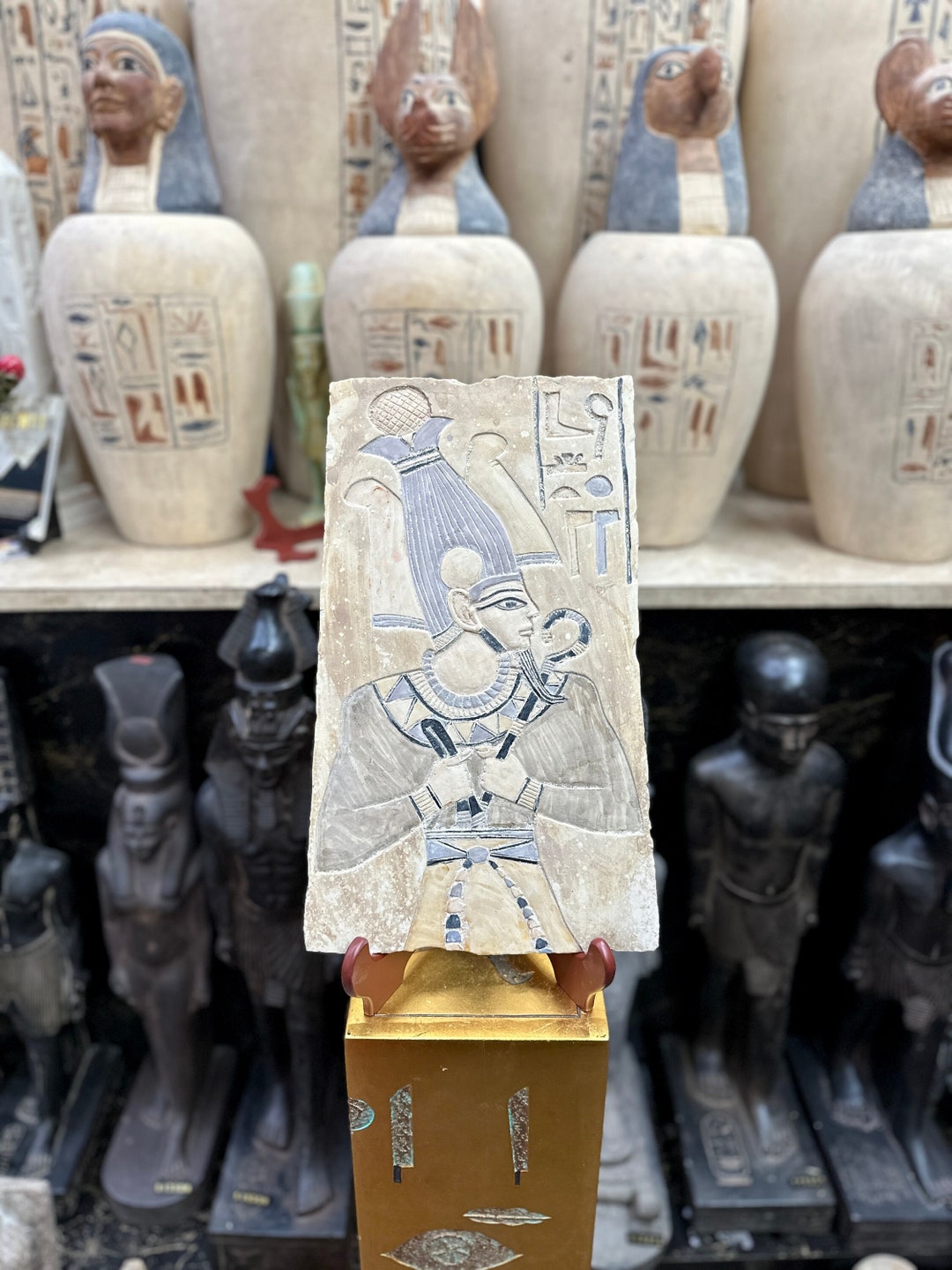 Osiris Plaque - Ancient Egyptian Wall Art - Ancient History - Carved ...