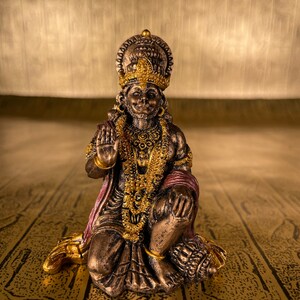 Vintage Hanuman Mini Statue - Small Monkey God / Divine Companion of ...