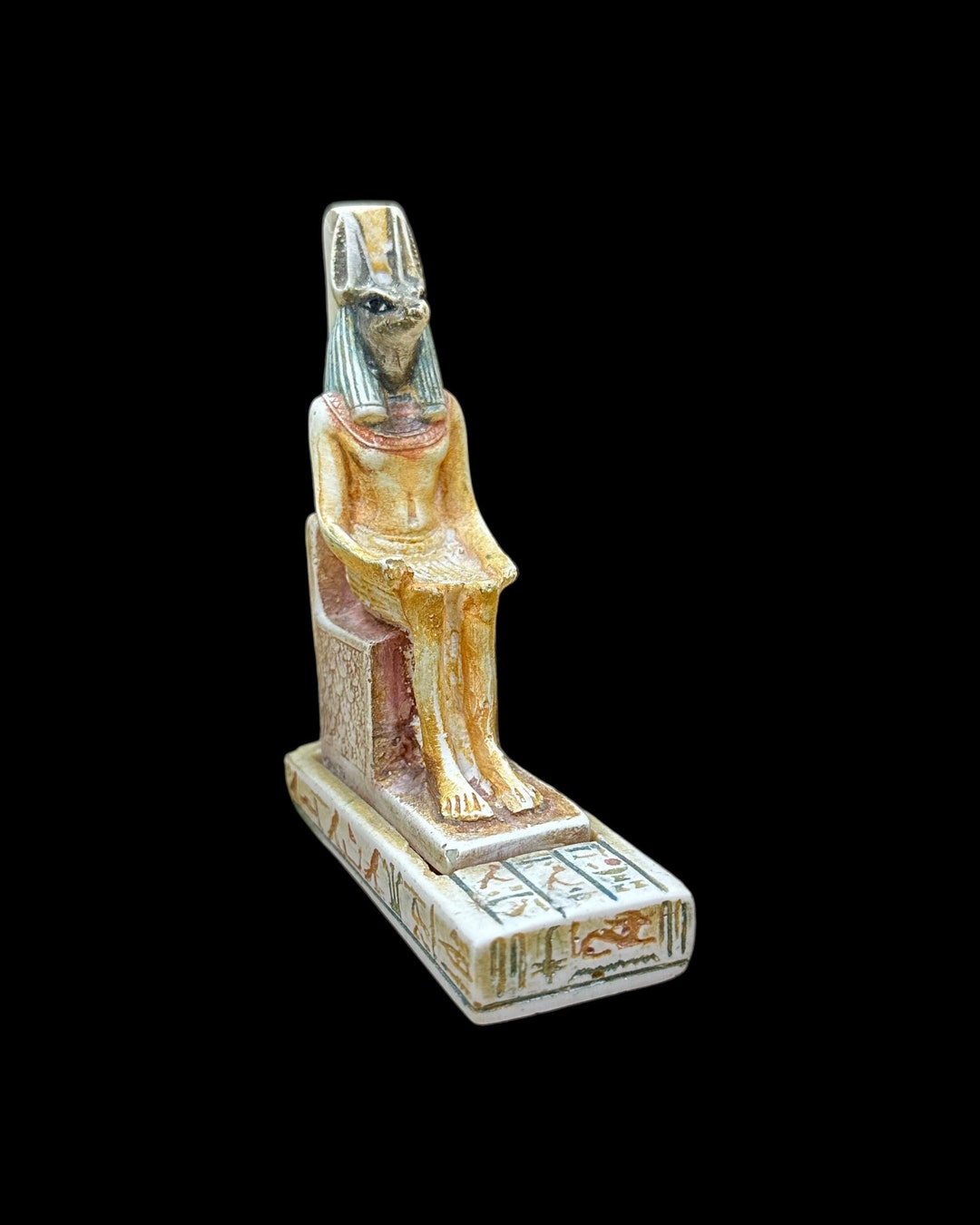 Anubis Seated Statue - Ancient Egyptian God Anpu - Handcrafted in Egypt ...