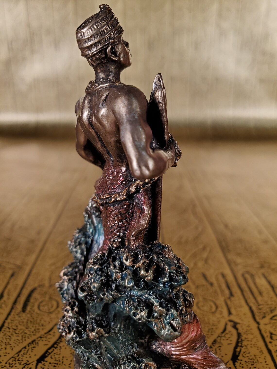 Vintage Olokun Mini Statue Small Orisha of Water Health | Etsy