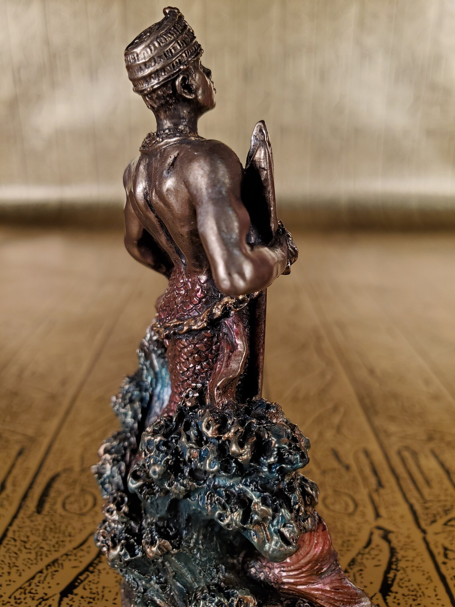 Vintage Olokun Mini Statue Small Orisha of Water Health - Etsy